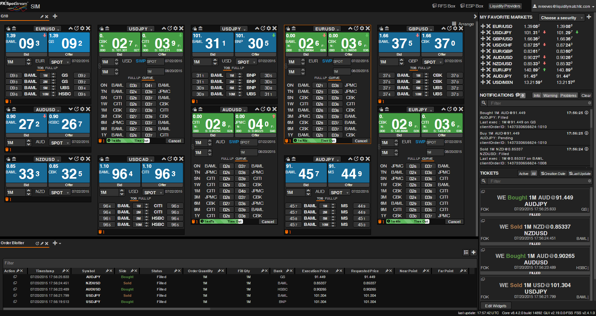GUI Offering FXSpotstream